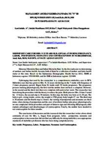 MANAJAMEN ASUHAN KEBIDANANPADA NY. ”N” DI BPS. HJ. NURKHAIRIYAH, Amd ...